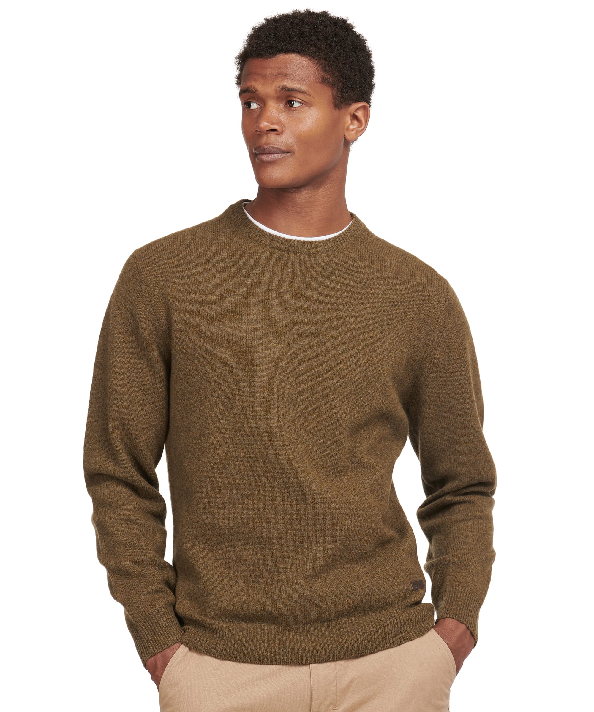 Men's Barbour Patch Crew Neck Lambswool Sweater
