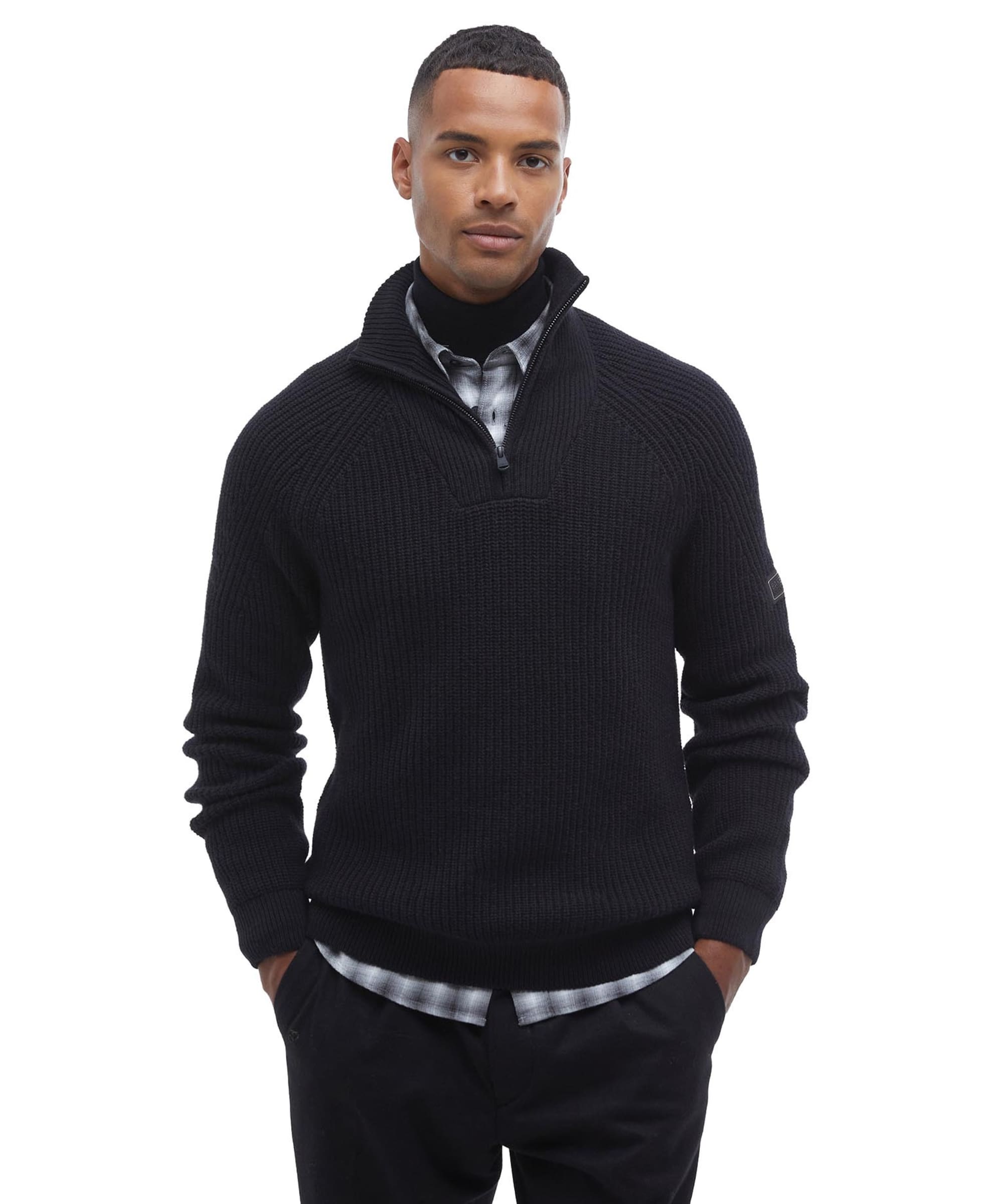 Men's Barbour International Chester Funnel Knit Jumper