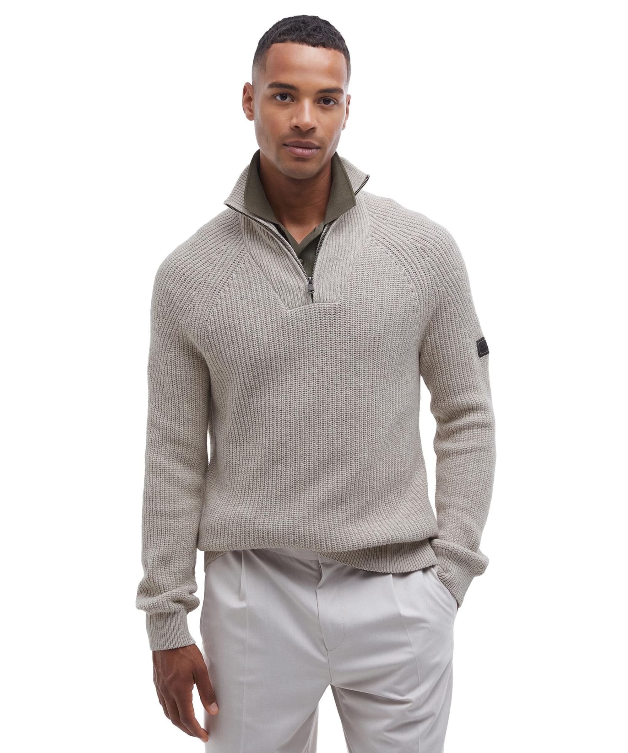 Men's Barbour International Chester Funnel Knit Jumper