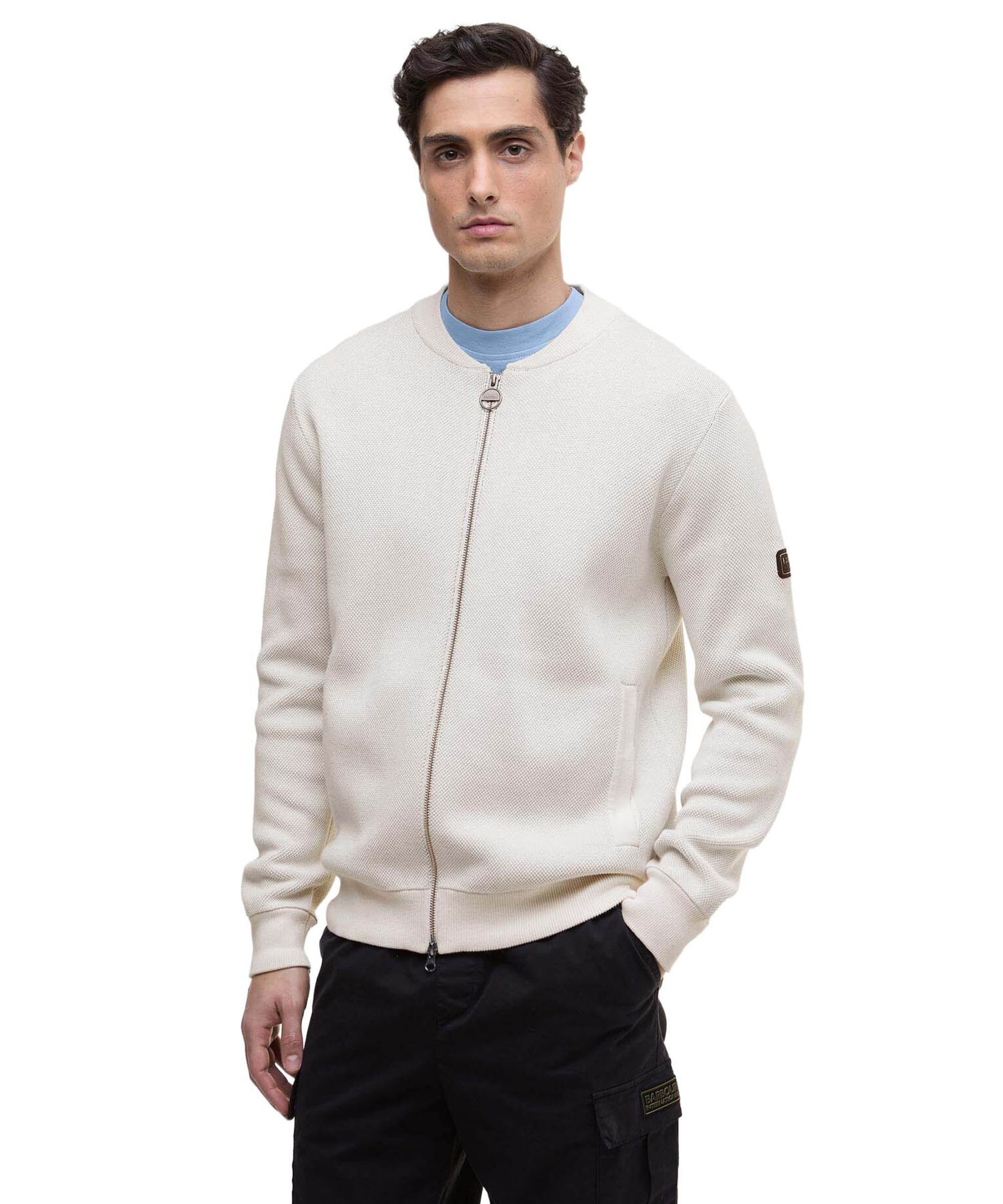 Men's Barbour International Patrick Bomber Zip Through Cardigan