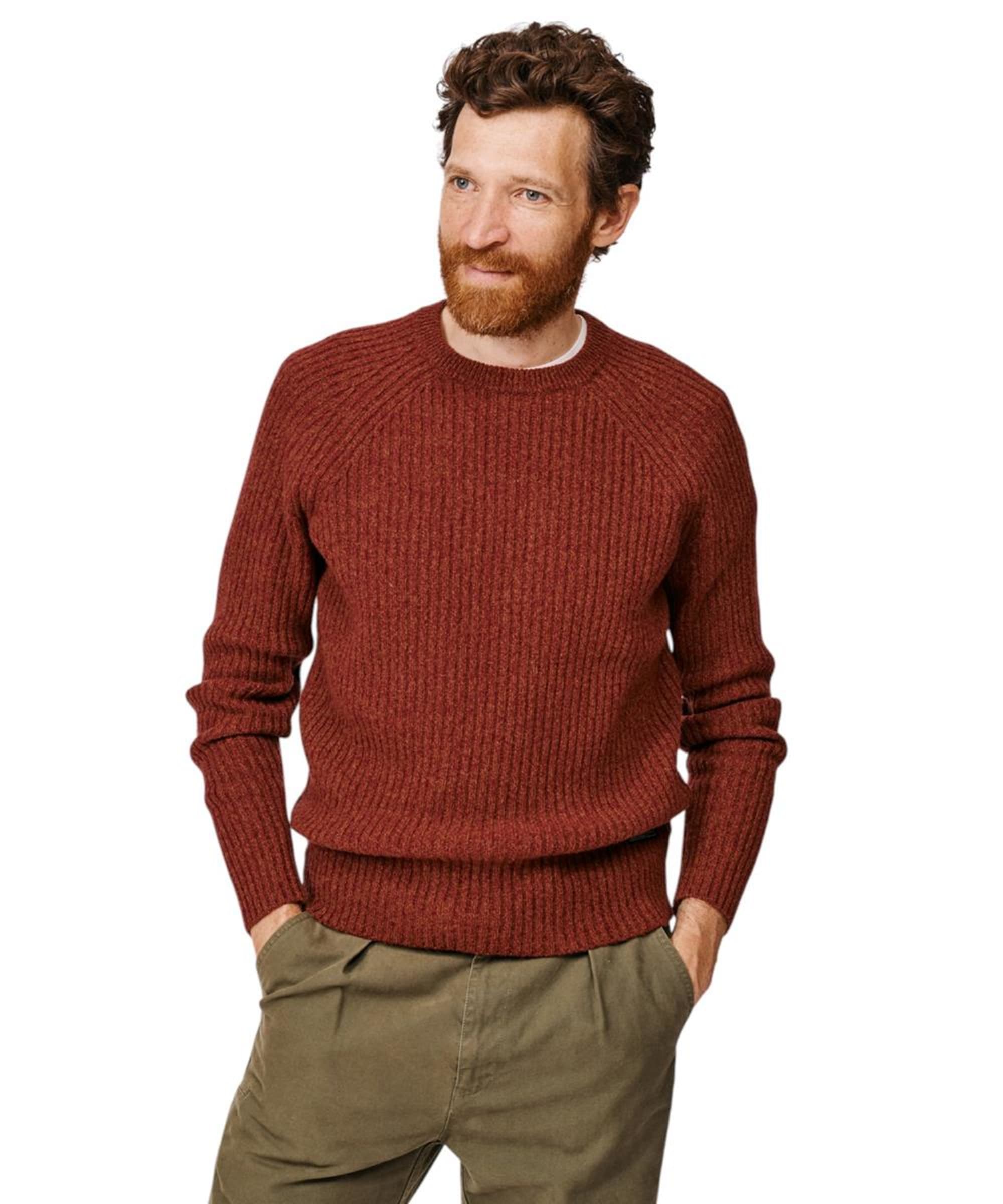 Men's Aubin Ray Fisherman Rib Crew Neck Sweater