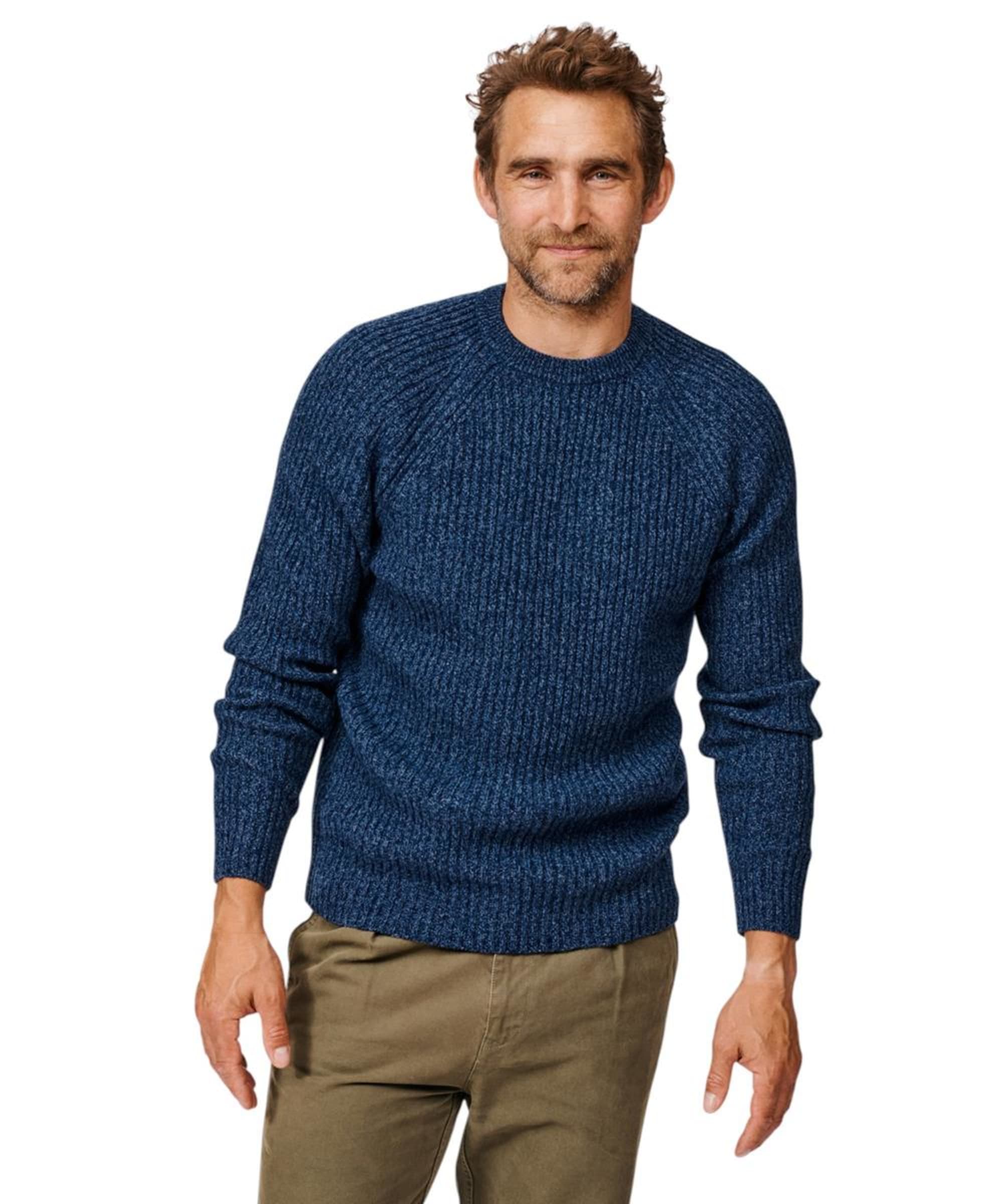 Men's Aubin Ray Fisherman Rib Crew Neck Sweater