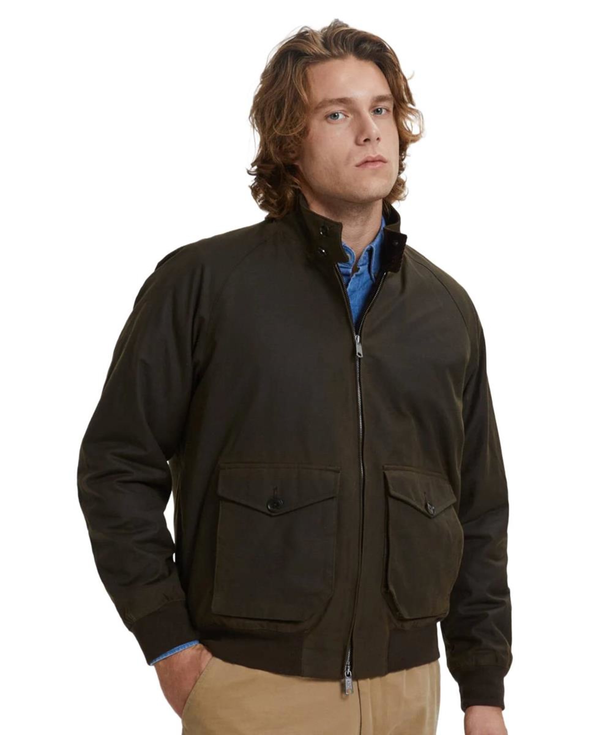 Men's Baracuta G9 Waxed Harrington Jacket