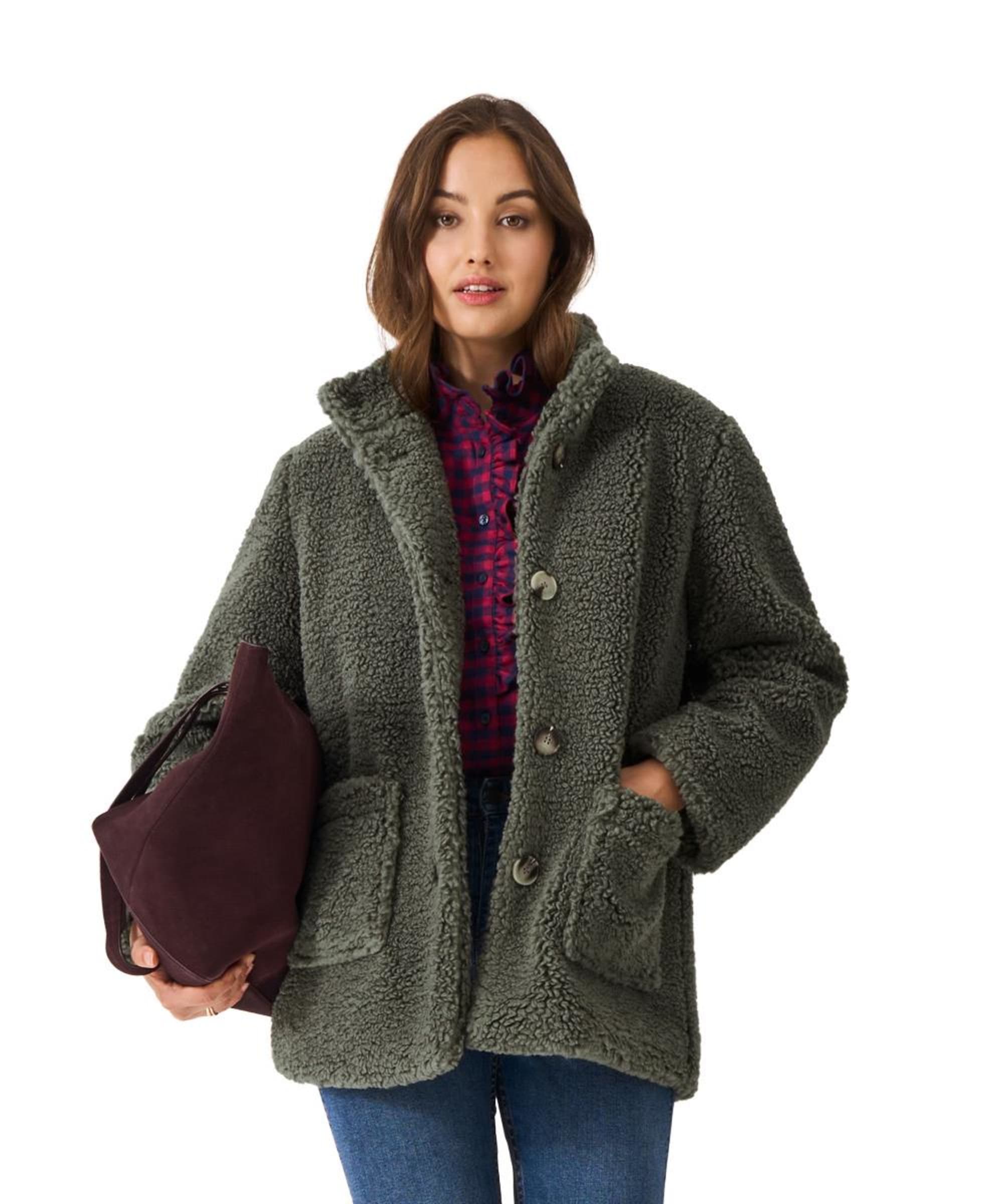 Women's Crew Clothing Borg Fleece Jacket