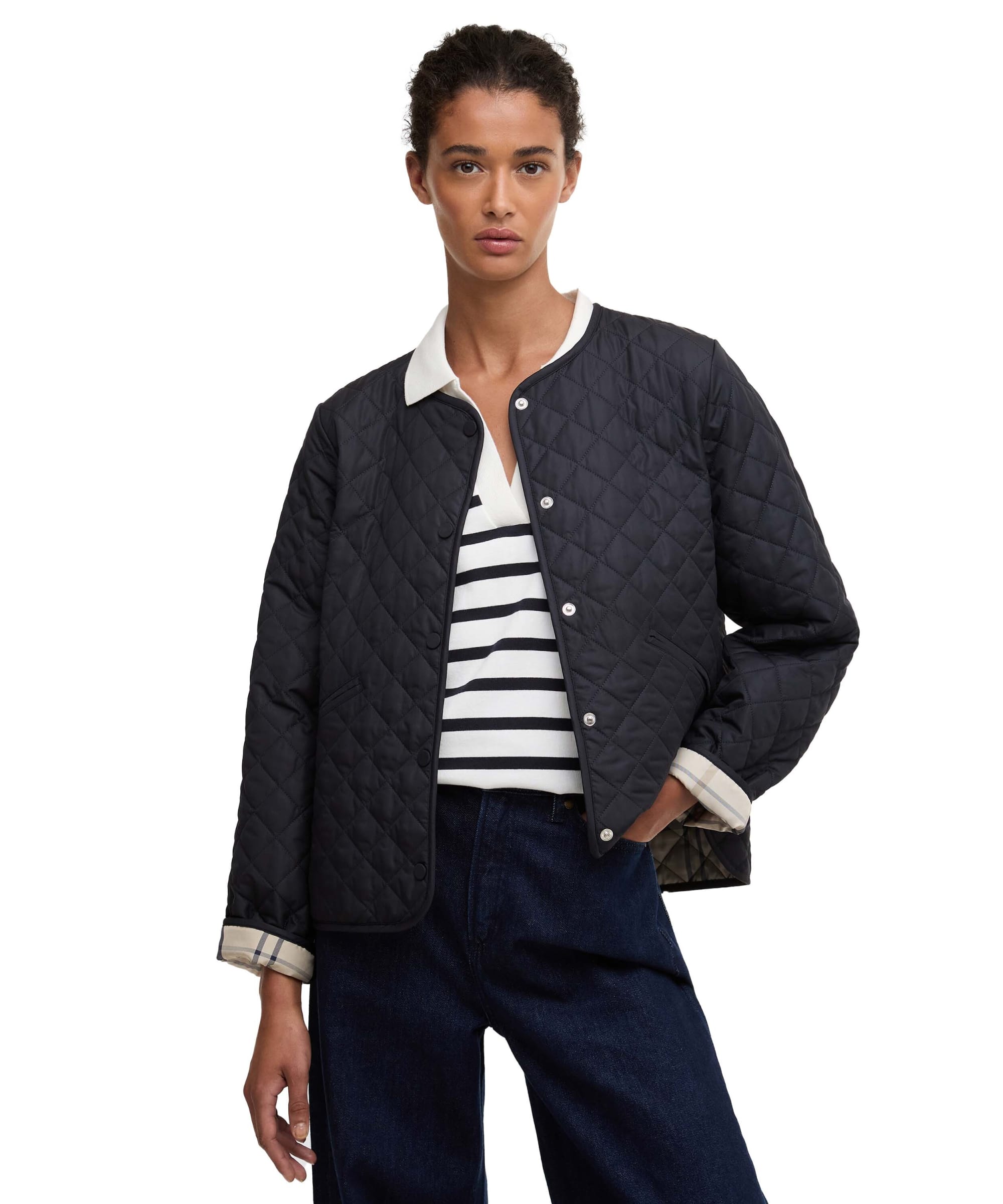 Women's Barbour Cashel Collarless Quilted Jacket