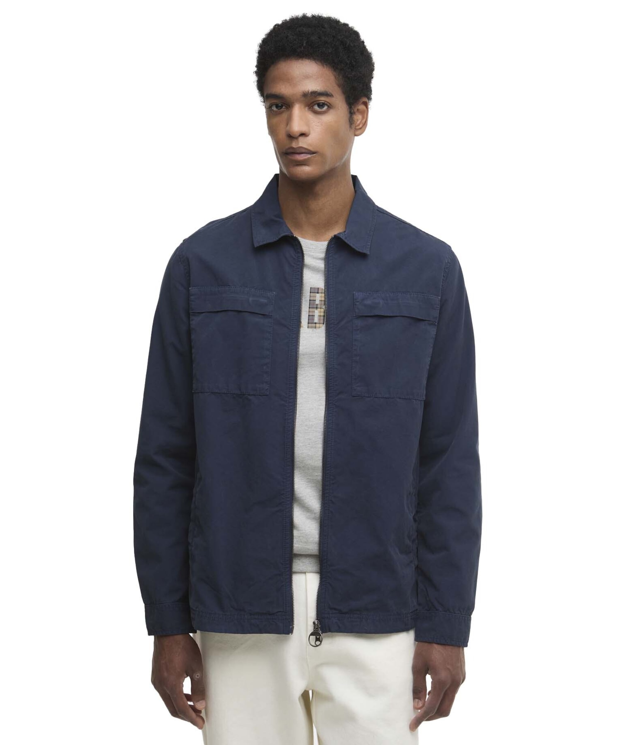 Men's Barbour Glendale Zip Through Cotton Overshirt