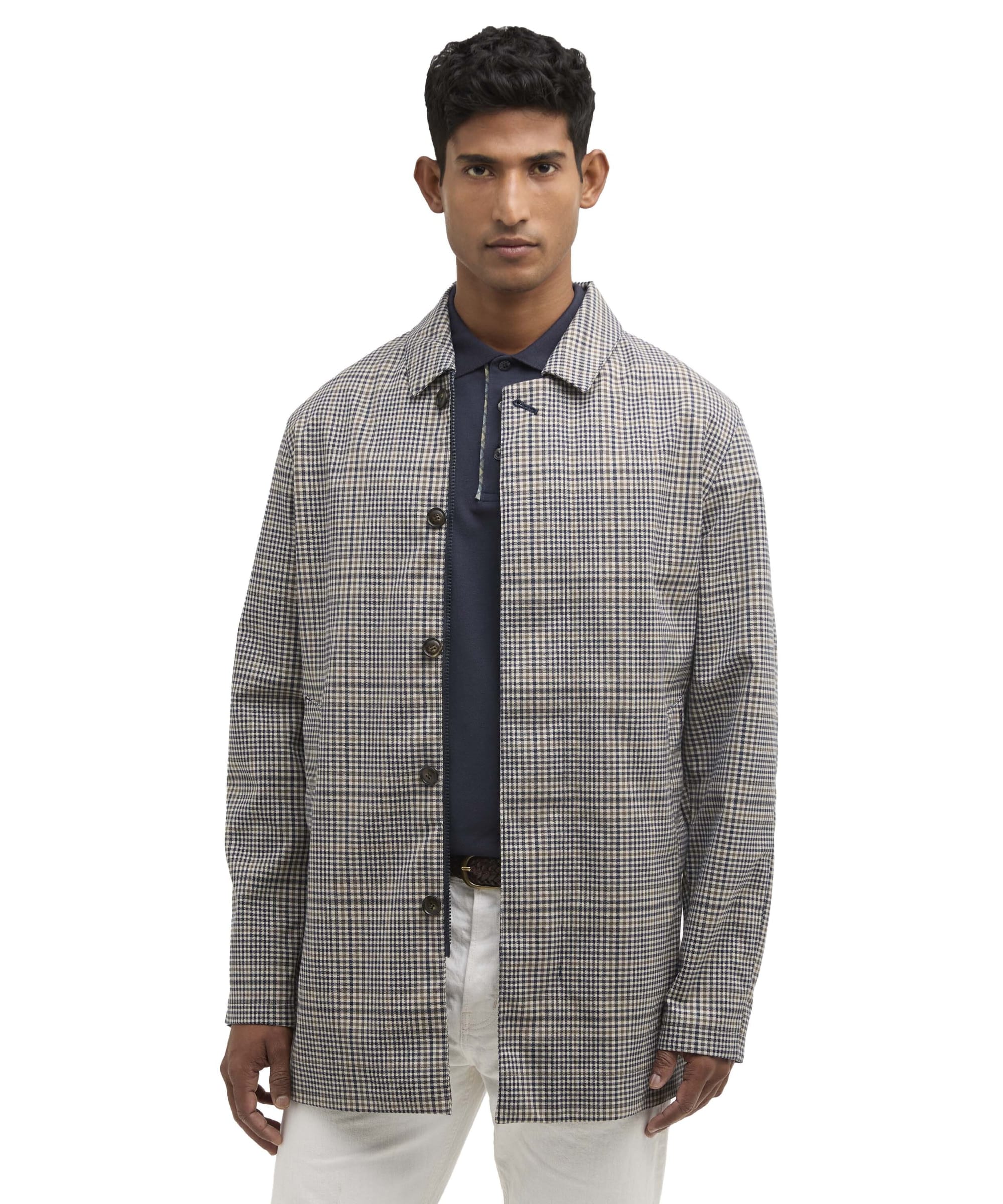 Men's Barbour Check Rokig Waterproof Mac