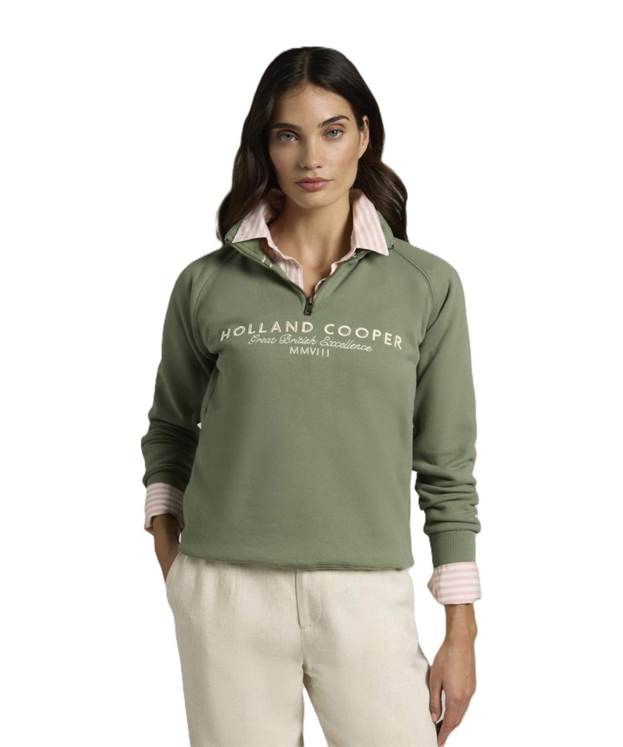 Women's Holland Cooper Sporting Goods Zip Henley