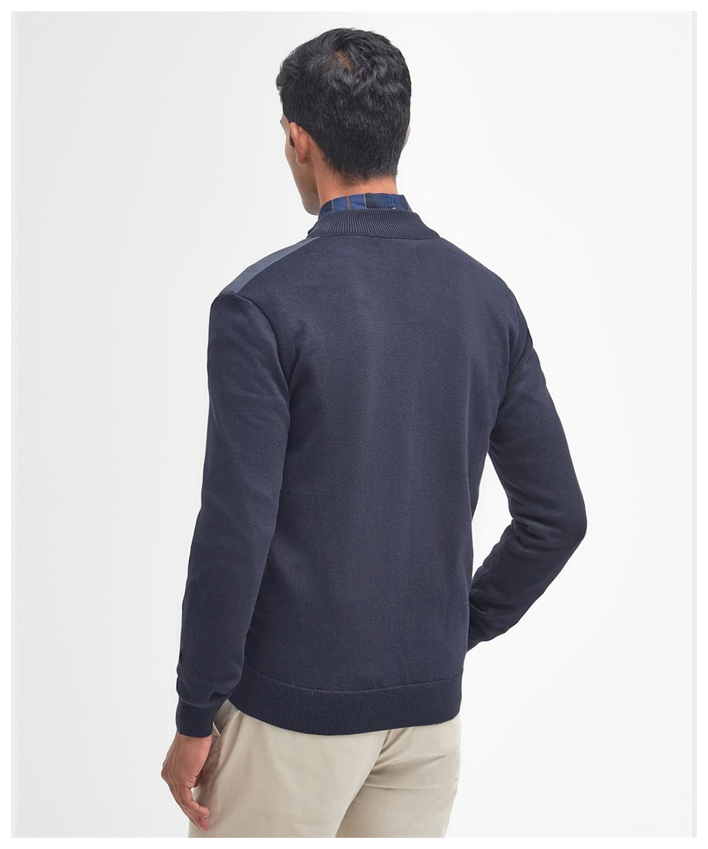 Men's Barbour Carn Baffle Zip Thru Quilted Sweater