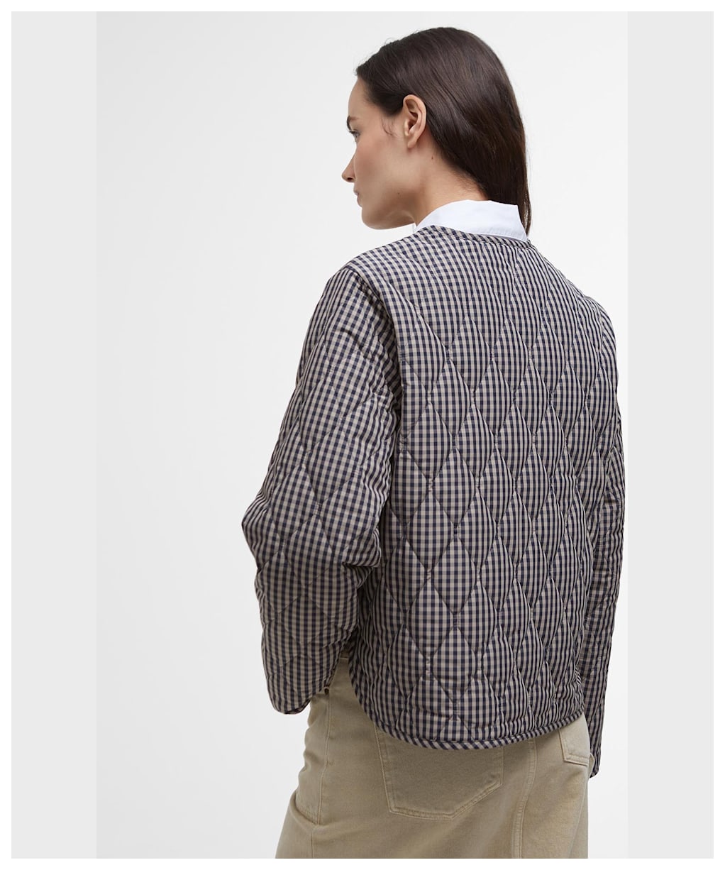 Women's Barbour Check Monroe Quilted Jacket