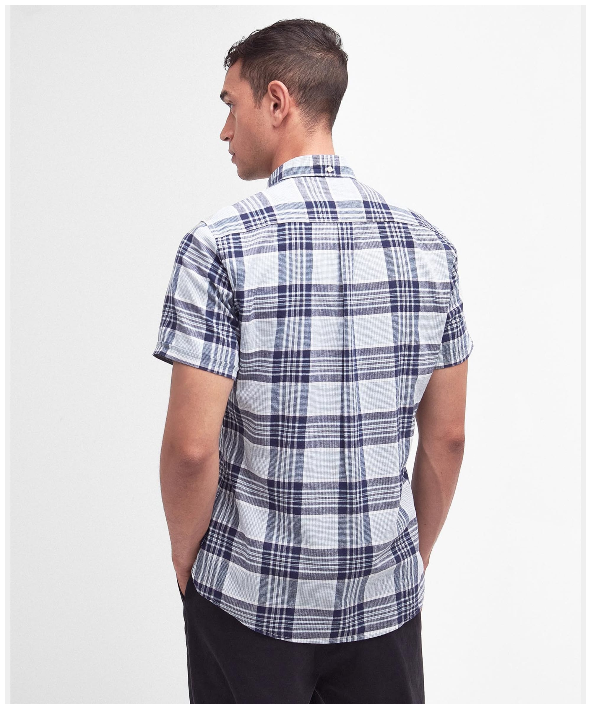 Men's Barbour Reading Short Sleeve Tailored Fit Linen Blend Shirt