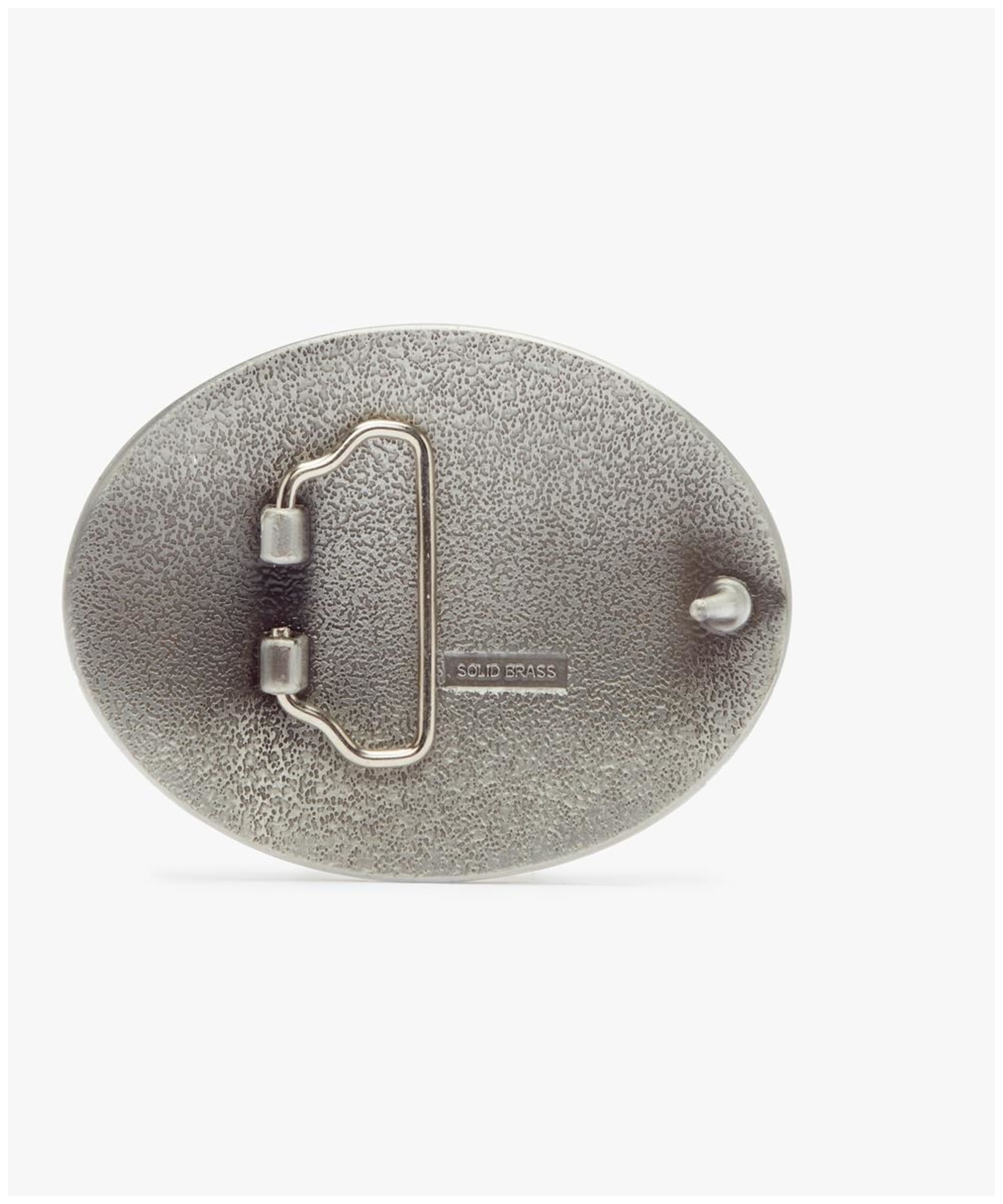 R.M. Williams Logo Nickel Belt Buckle