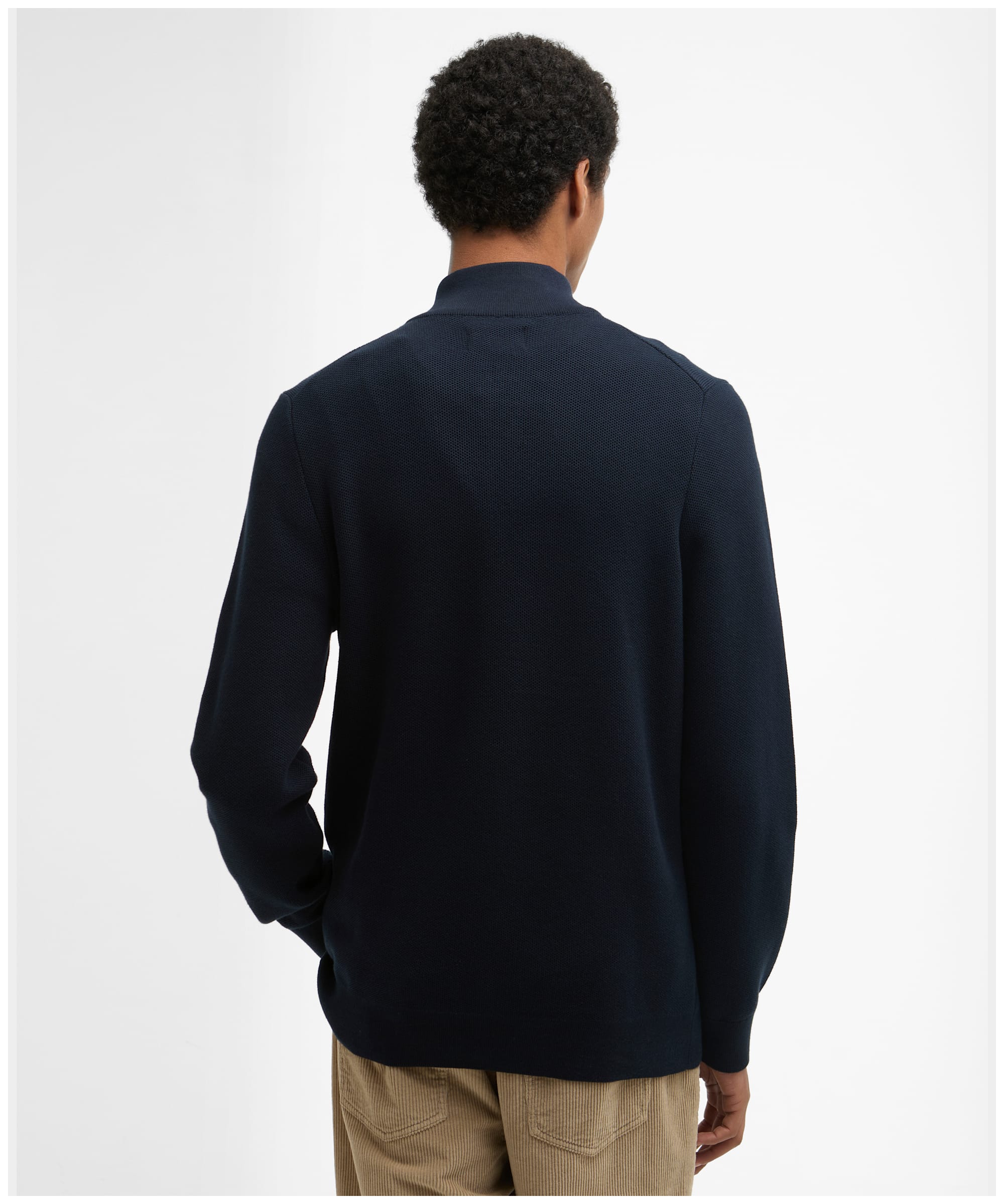 Men's Barbour Essential Honeycomb Half Zip Sweater