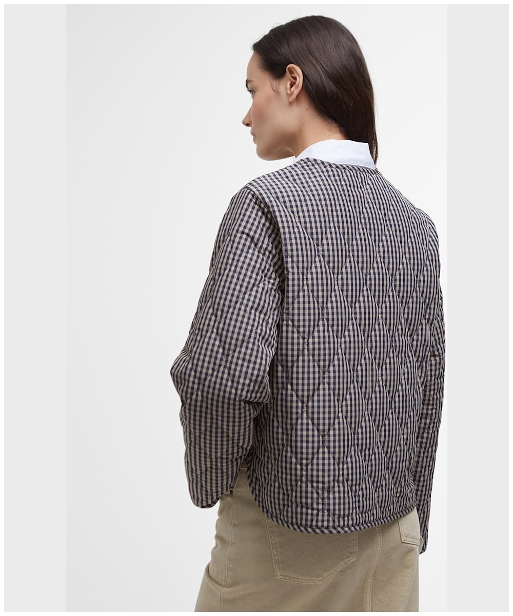 Women's Barbour Check Monroe Quilted Jacket