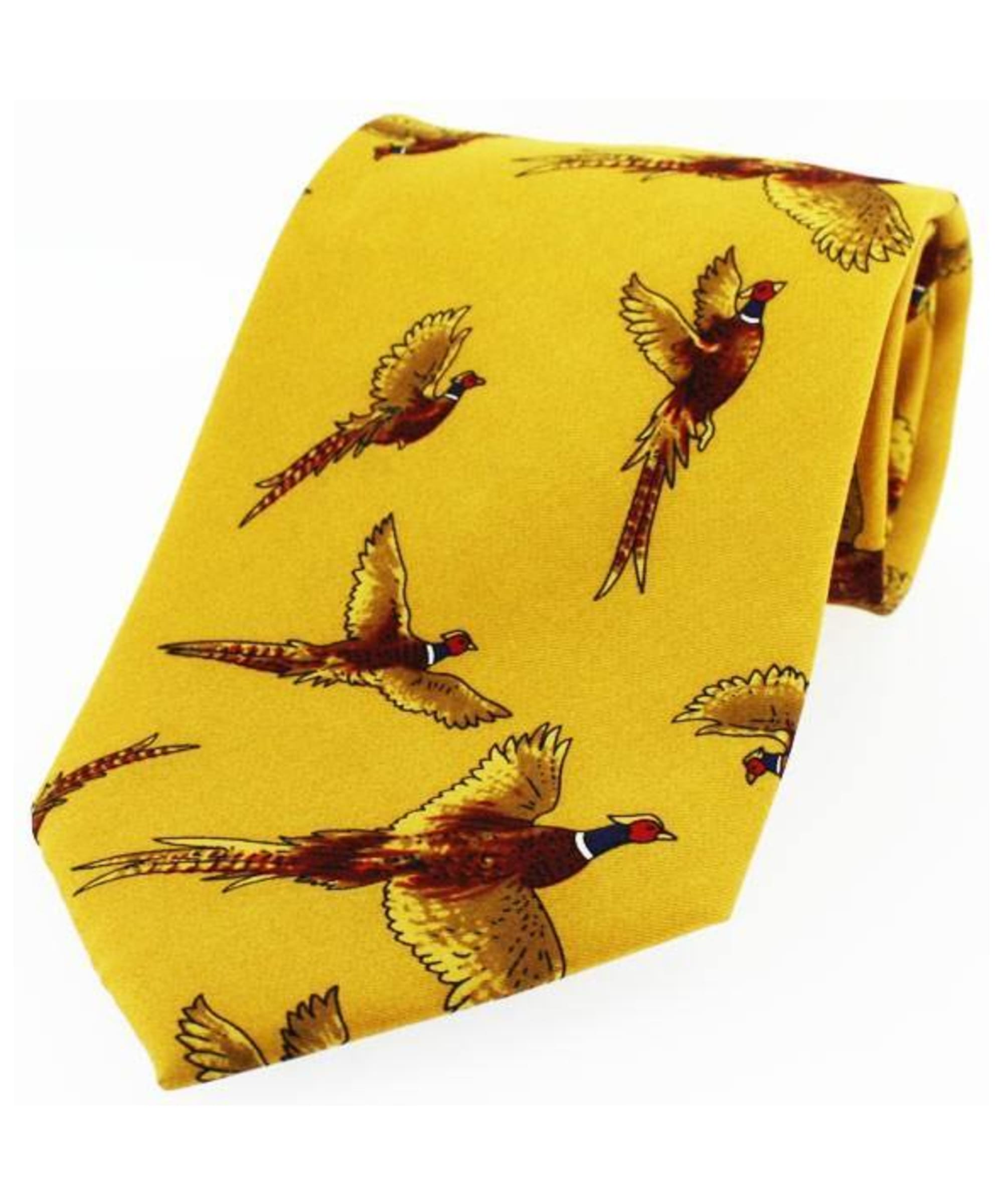 Men's Soprano Large Flying Pheasants Silk Tie