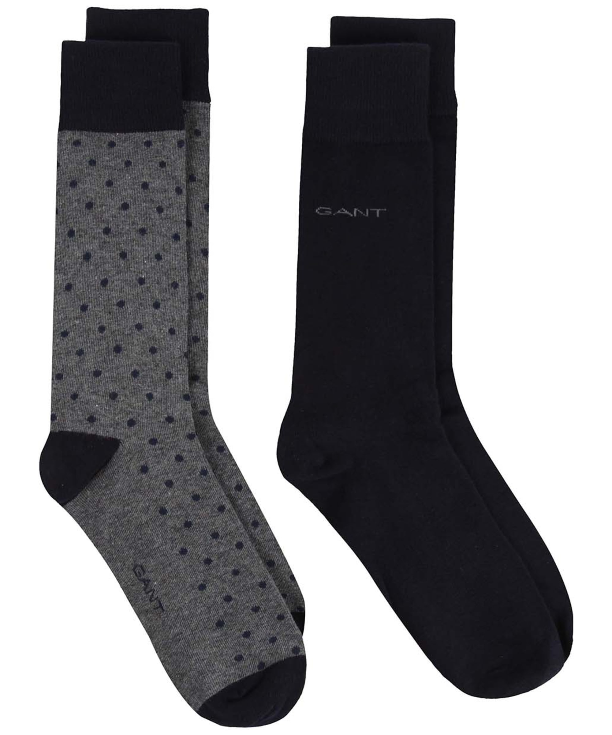 Men's GANT Dot and Solid Combed Cotton Socks - 2 Pack