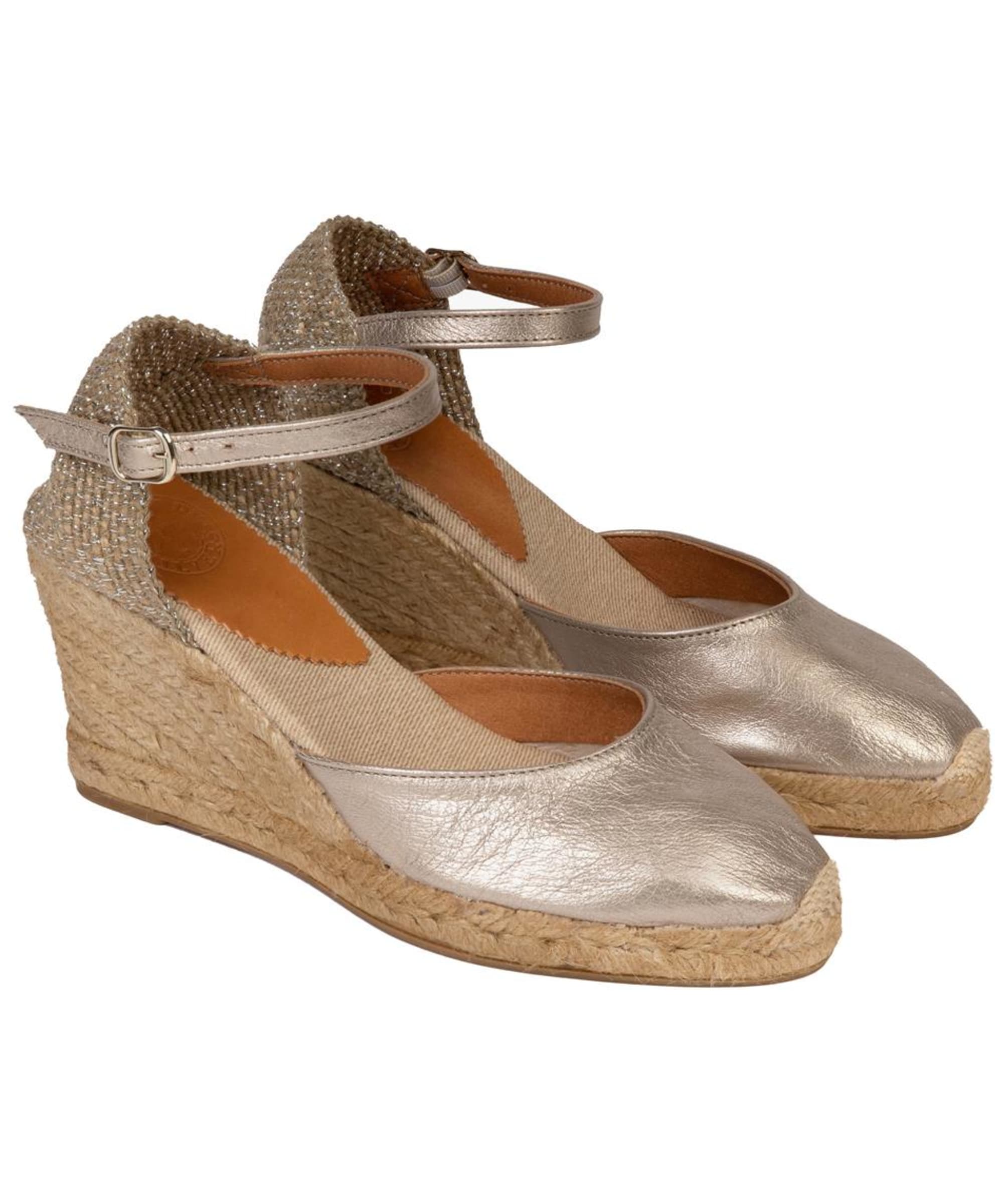 Women's Penelope Chilvers Mary Jane Leather Heeled Espadrilles