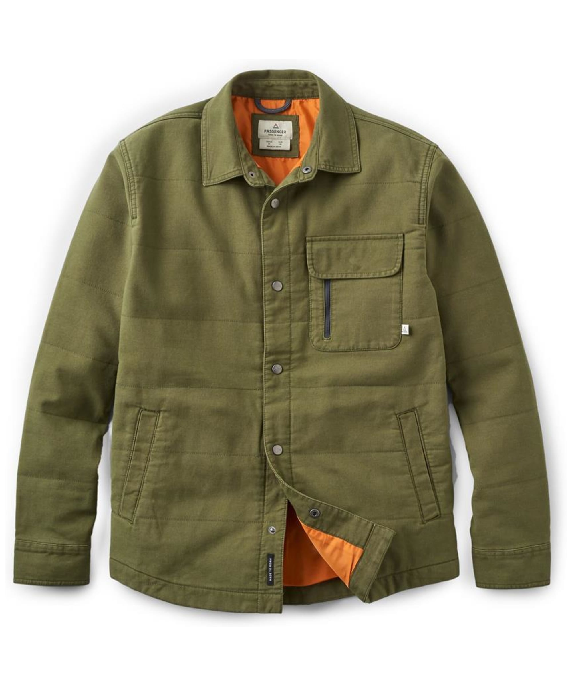 Men's Passenger Clothing Taranaki Canvas Quilted Overshirt