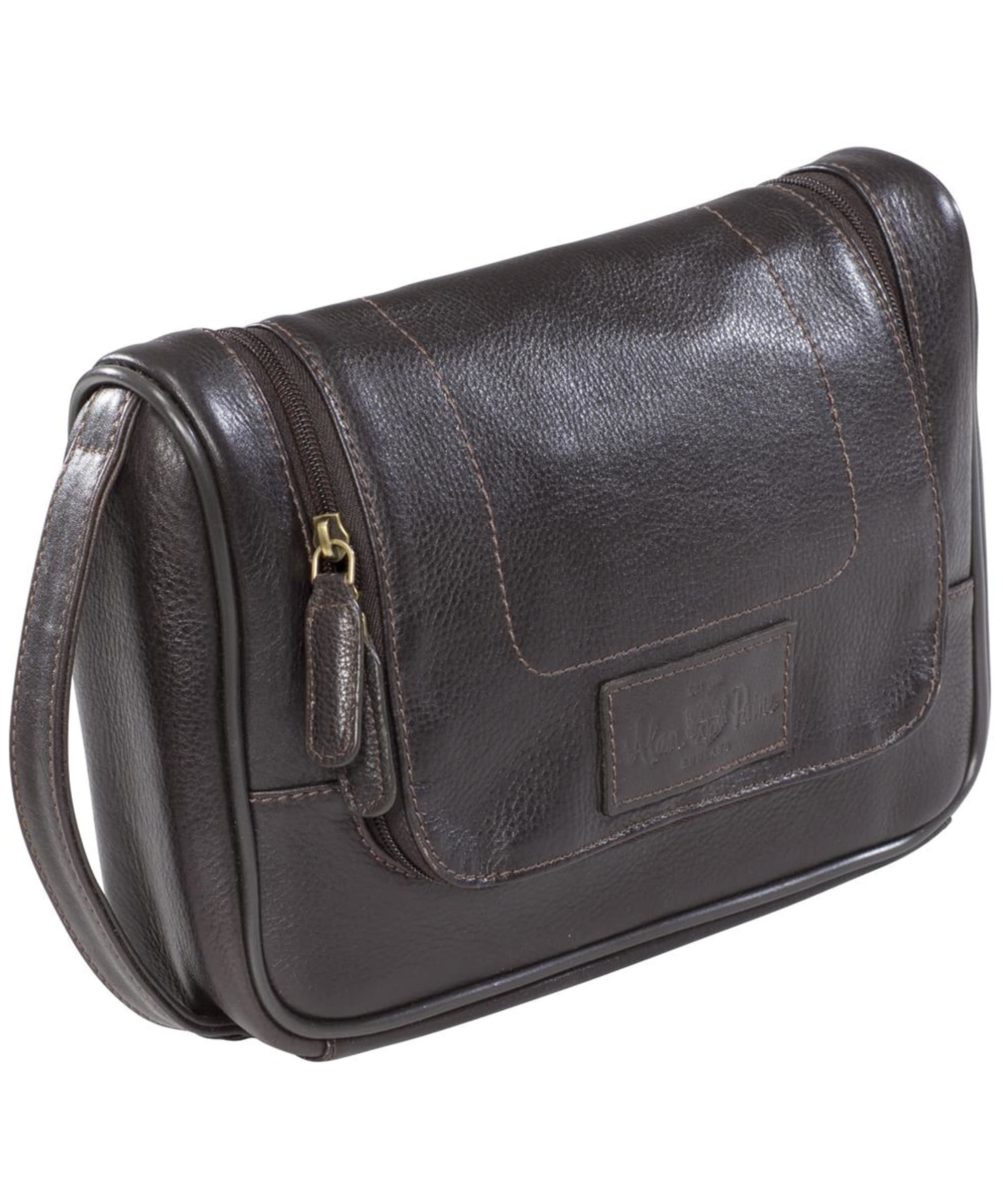Men's Alan Paine Leather Wash Bag