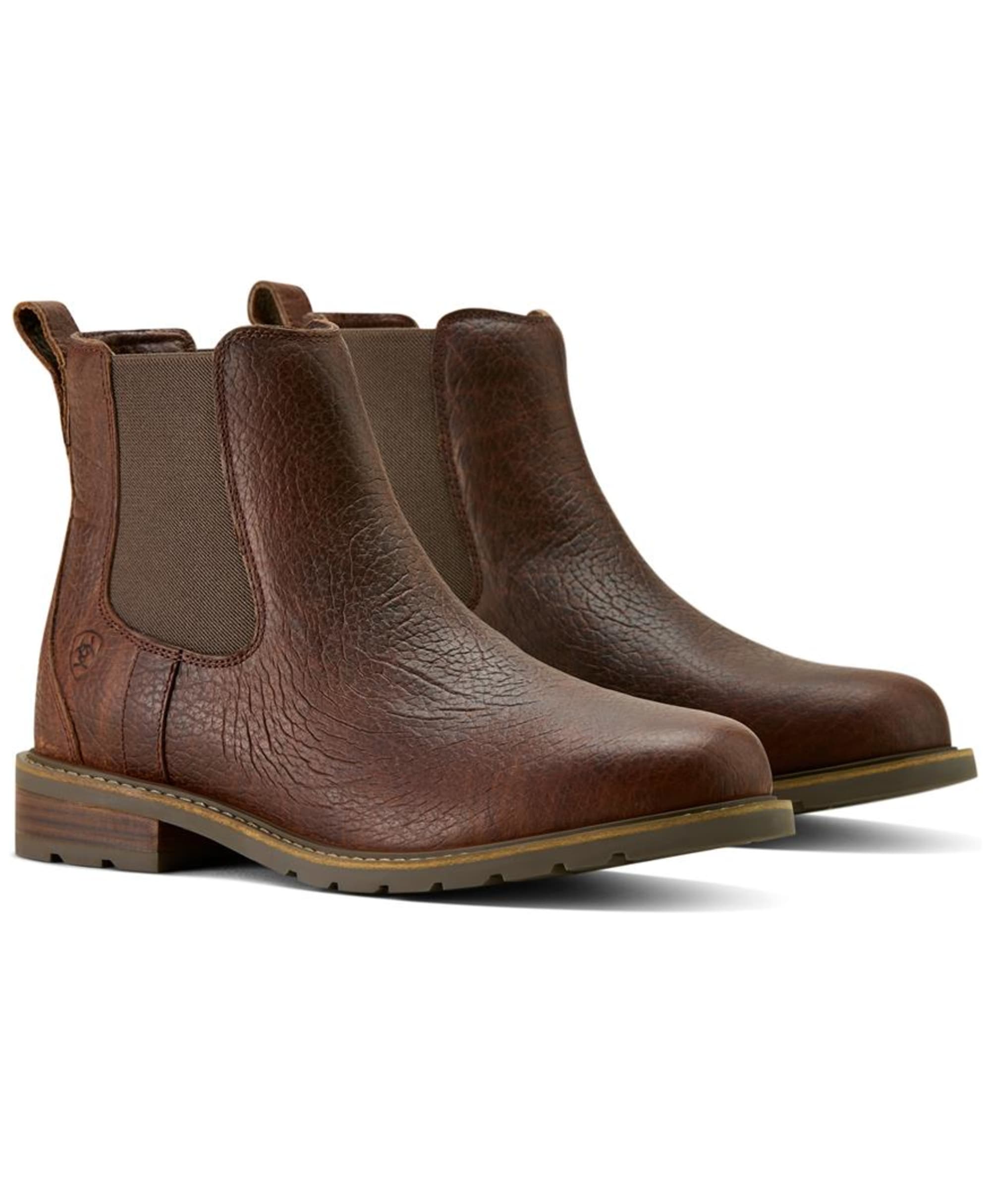 Men's Ariat Wexford Bison Leather Chelsea Boots