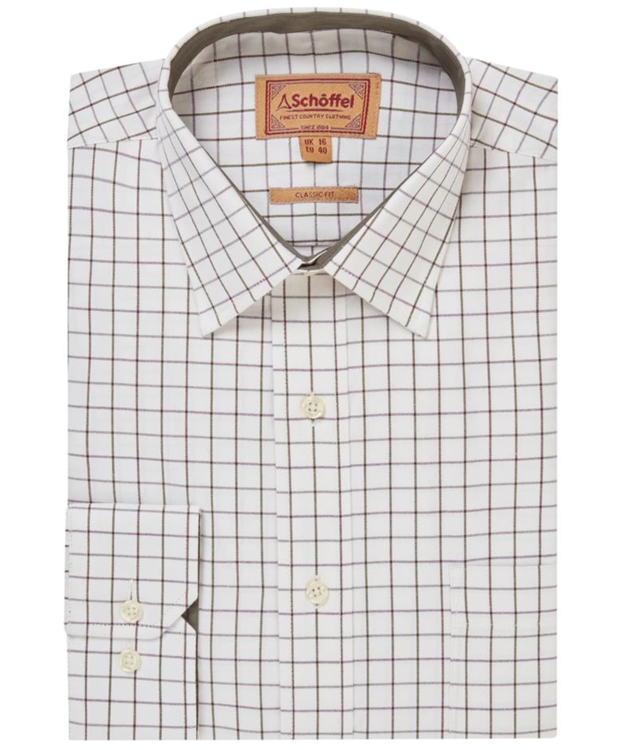 Men's Schoffel Burnham Tattersall Long Sleeve Shirt