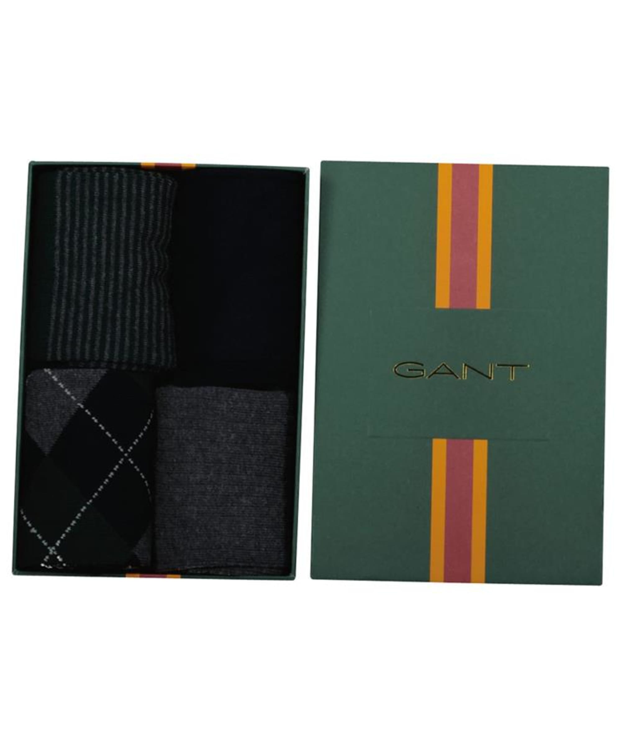 Men's GANT Argyle And Stripe Socks Gift Box - 4 Pack