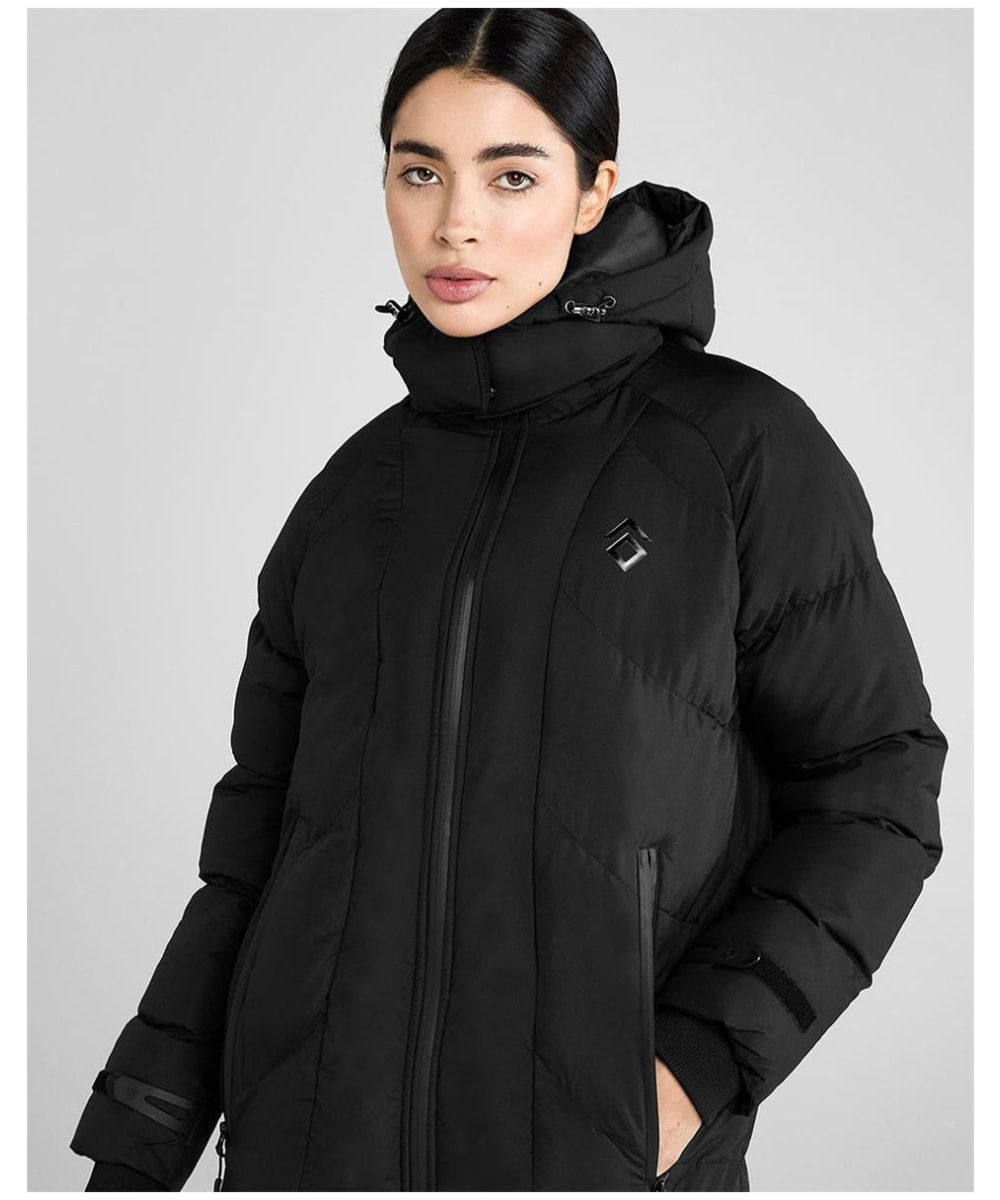 Women's Aztec Diamond Long Shower Proof Puffer Coat