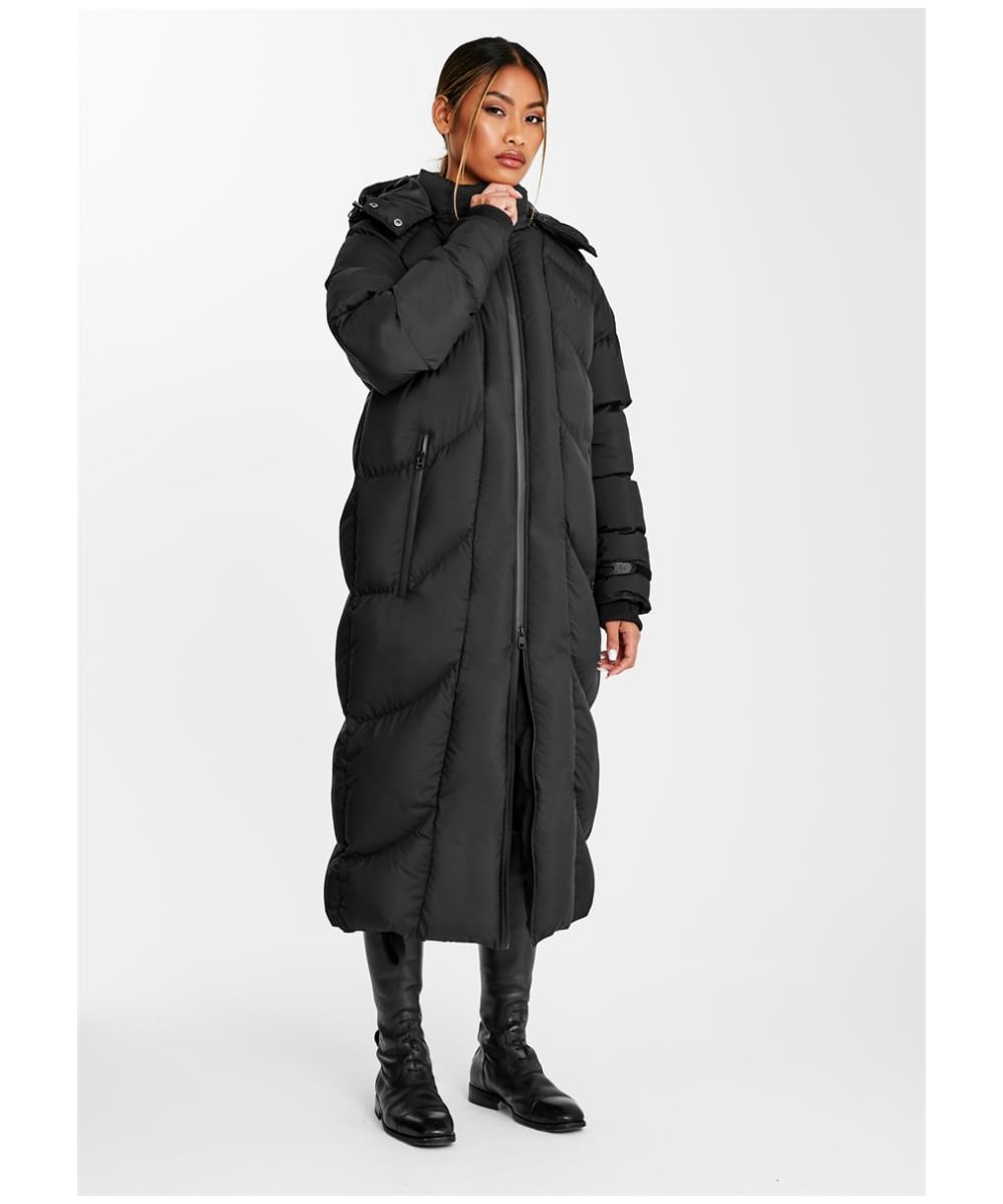 Women's Aztec Diamond Long Shower Proof Puffer Coat