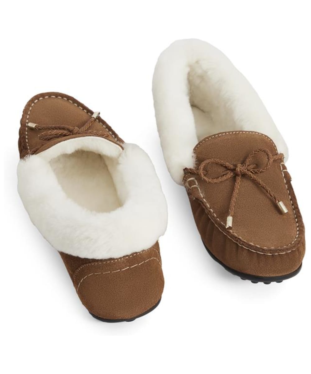 Women's Fairfax & Favor Henley Shearling Lined Suede Slippers