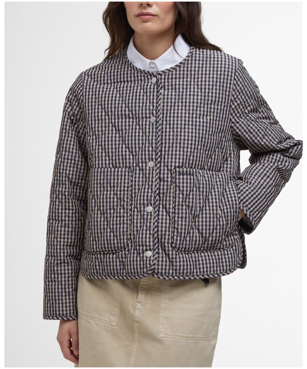 Women's Barbour Check Monroe Quilted Jacket