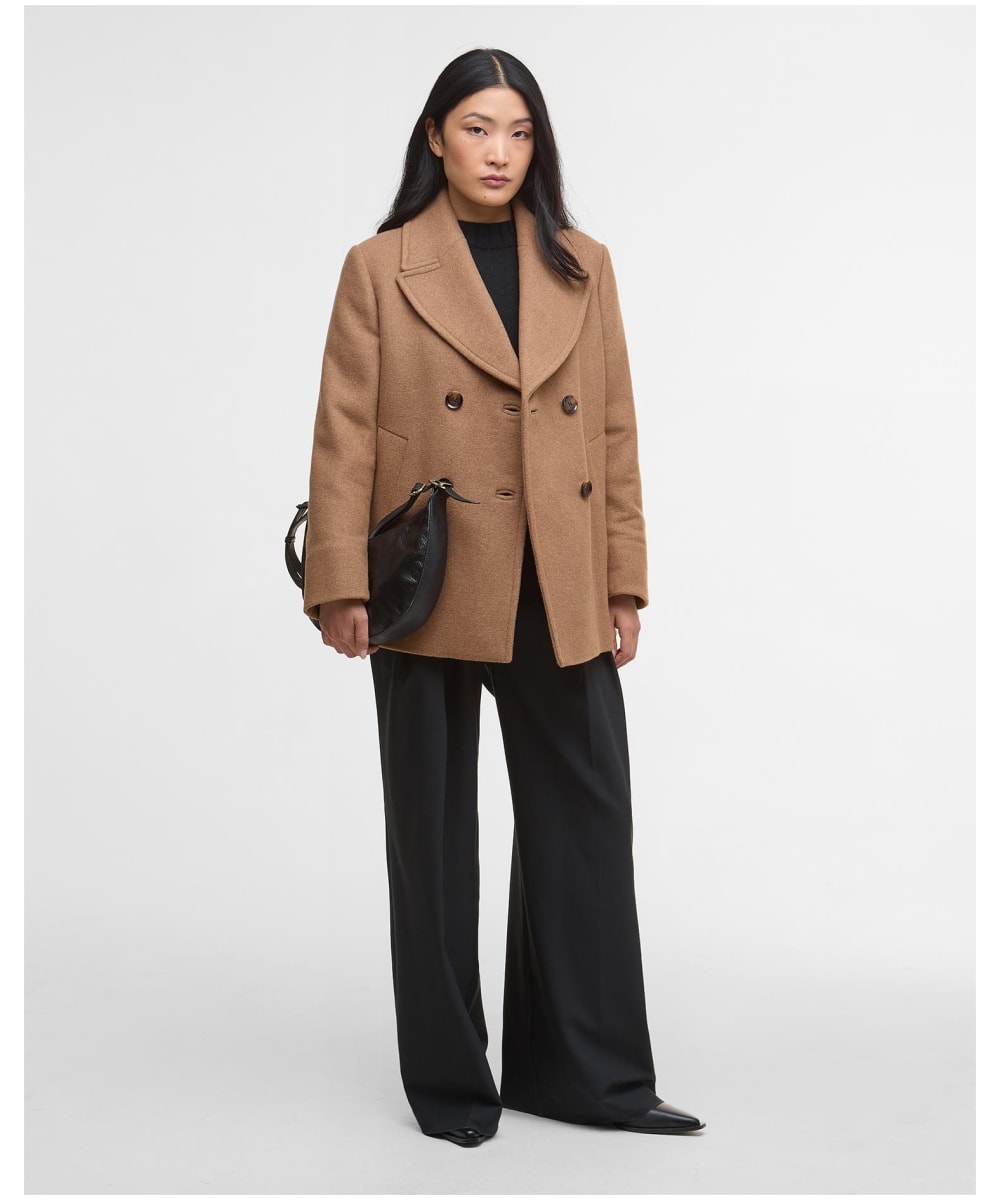 Women's Barbour Indie Military Wool Peacoat