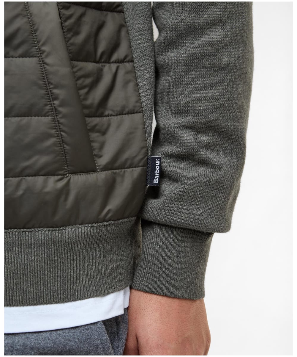 Men's Barbour Carn Baffle Zip Thru Quilted Sweater