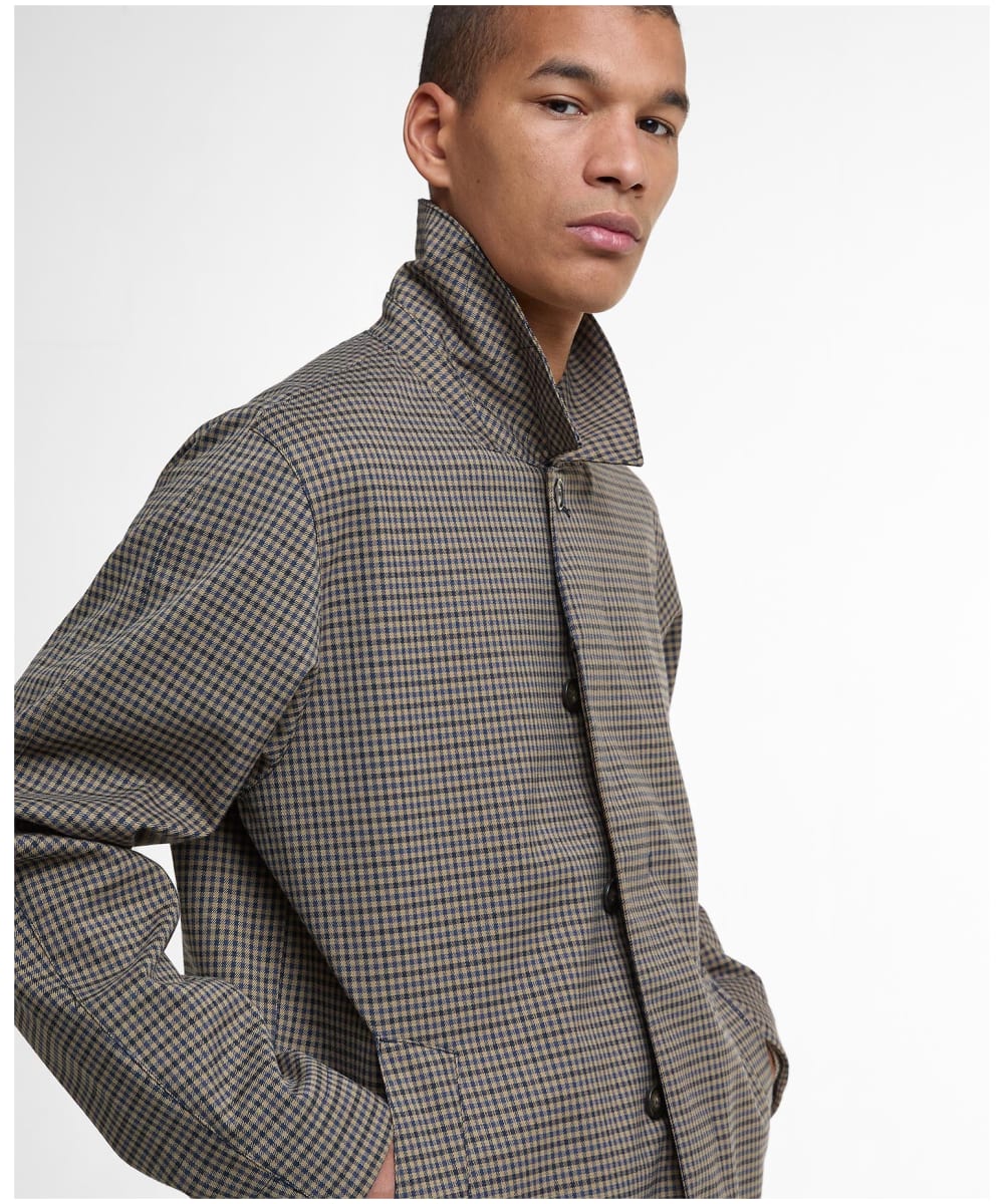 Men's Barbour Check Short Lorden Showerproof Jacket