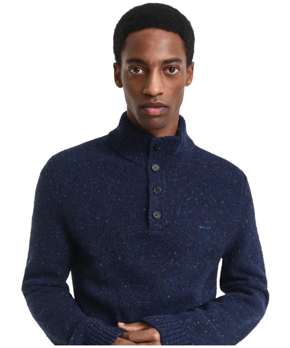 Men's GANT Wool Blend Neps Half Buttoned Sweater