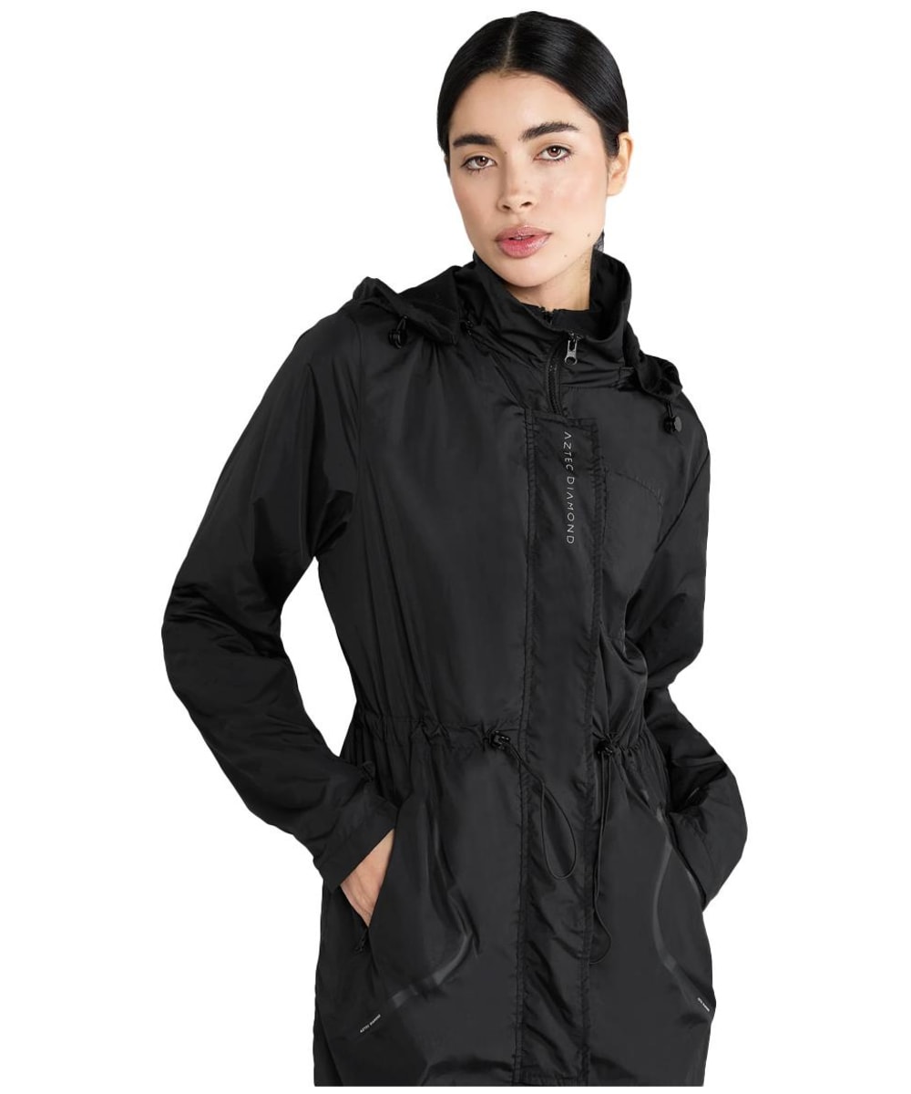Women's Aztec Diamond Fleece Lined Waterproof Rain Jacket