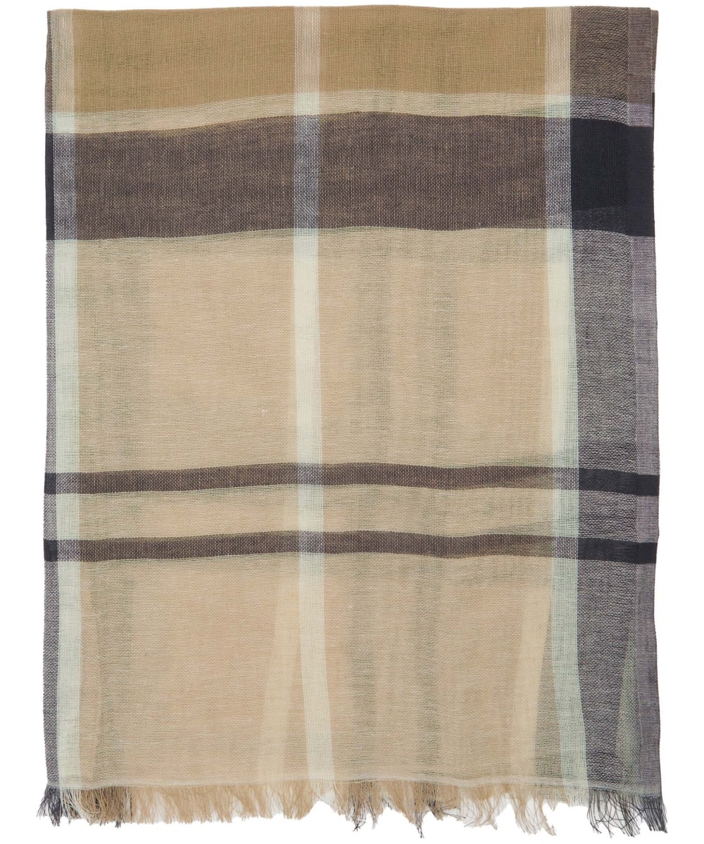 Women's Barbour Abigail Lightweight Cotton Linen Blend Tartan Scarf