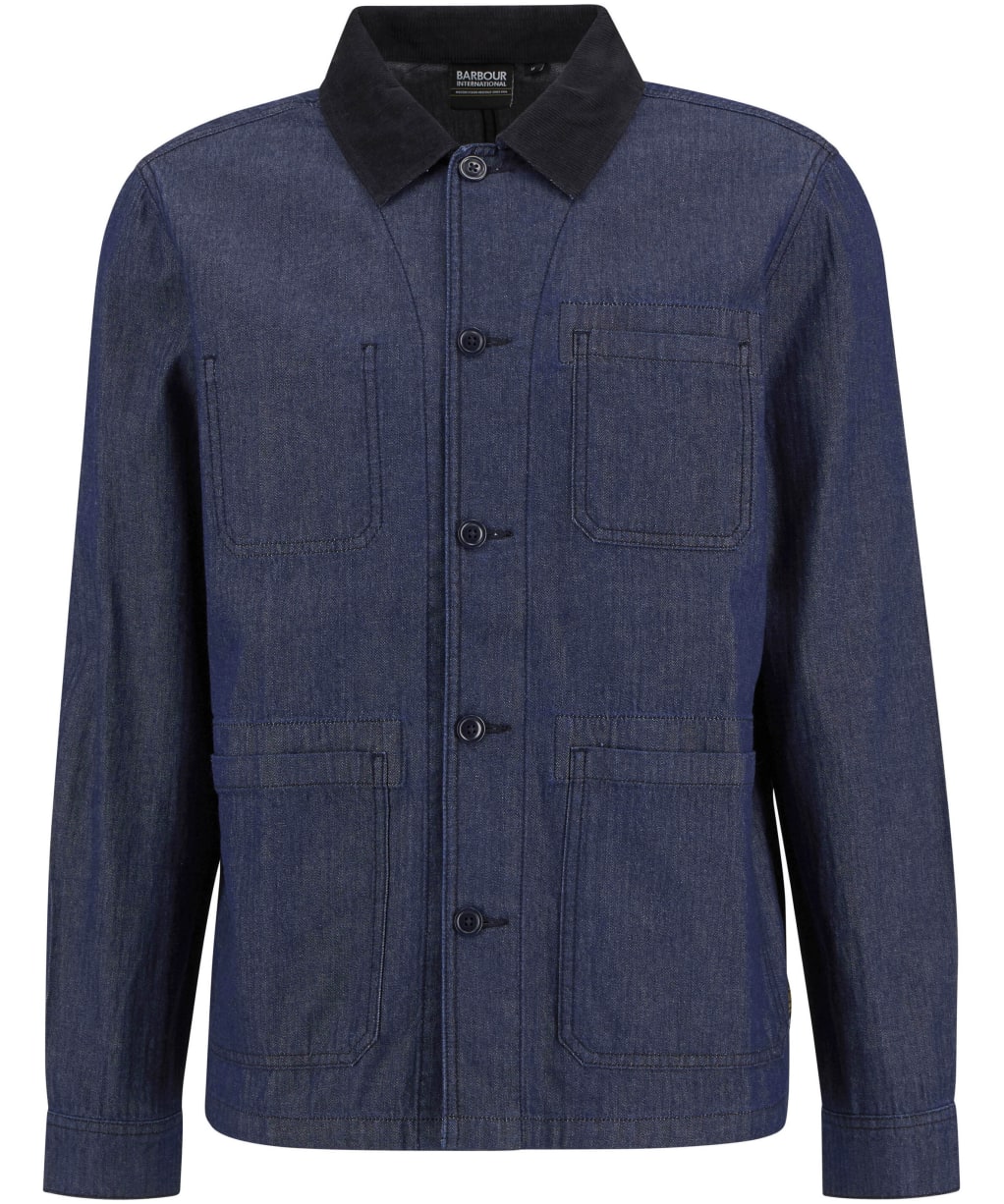 Men's Barbour International Piligan Herringbone Denim Overshirt