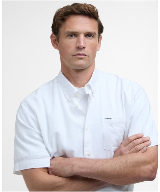 Men's Barbour Nelson Short Sleeve Linen Blend Regular Fit Shirt