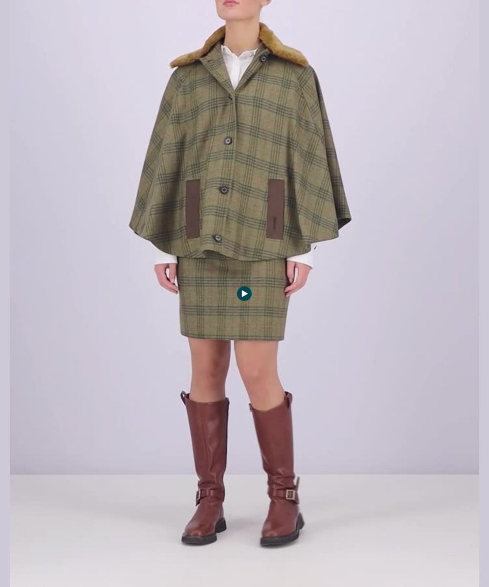Women's Barbour Flax Lily Wool Cape